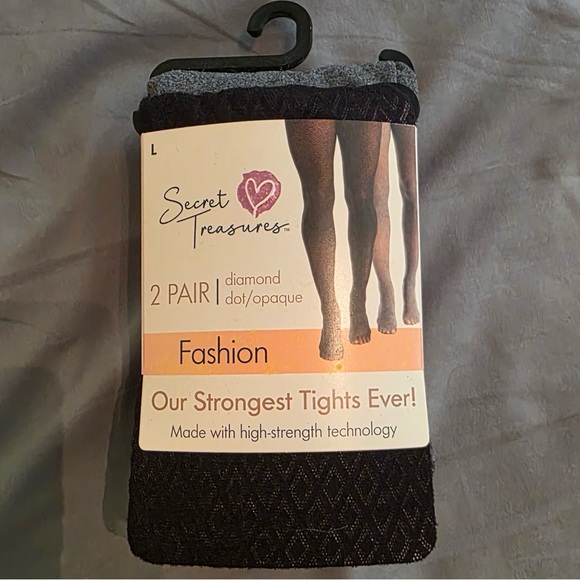 Secret Treasures | Other | Secret Treasures Diamond Dot Tights Black ...